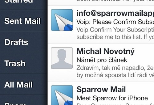 Recenze Sparrow pro iPhone – Jablíčkář.cz