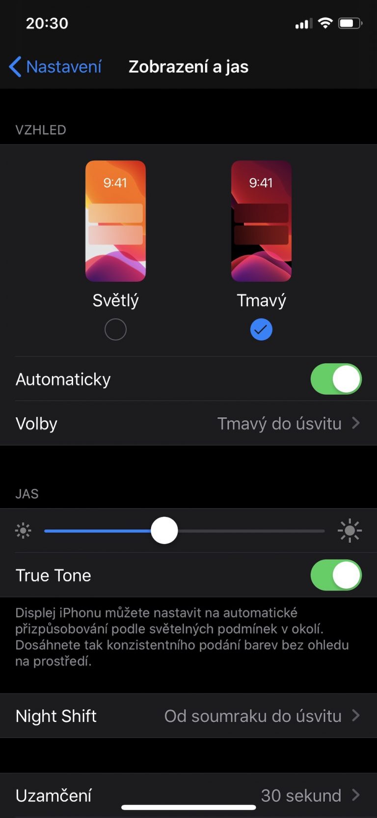 Jak vypadá a funguje Dark Mode v novém iOS 13 – Jablíčkář.cz