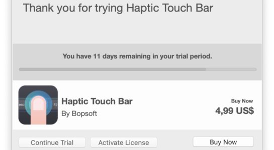 Haptic Touch Bar: Aplikace, která přidá Touch Baru haptickou odezvu ...