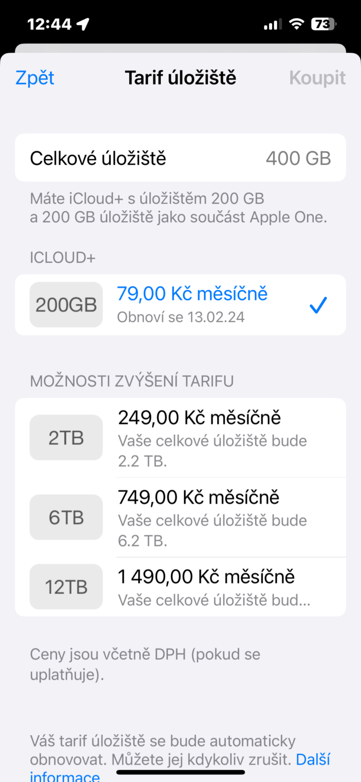 Jak na iPhonu přikoupit úložiště – Jablíčkář.cz